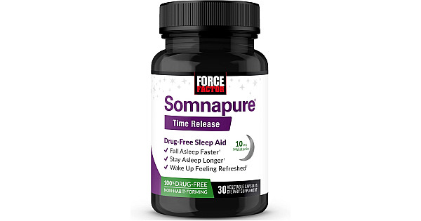 - Somnapure + מלטונין עזר שינה טבעי 30 טבליות - מבית Force Factor - טופ פארם